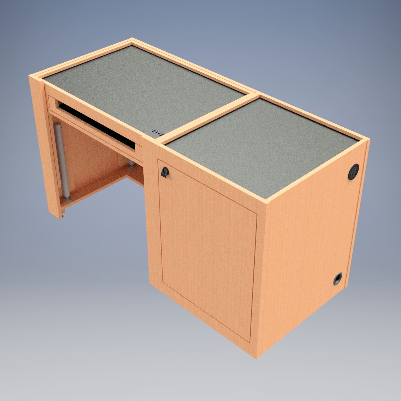 WSV50_RWS_Desk Removable Work Surface for The Ideal • Sound-Craft Systems